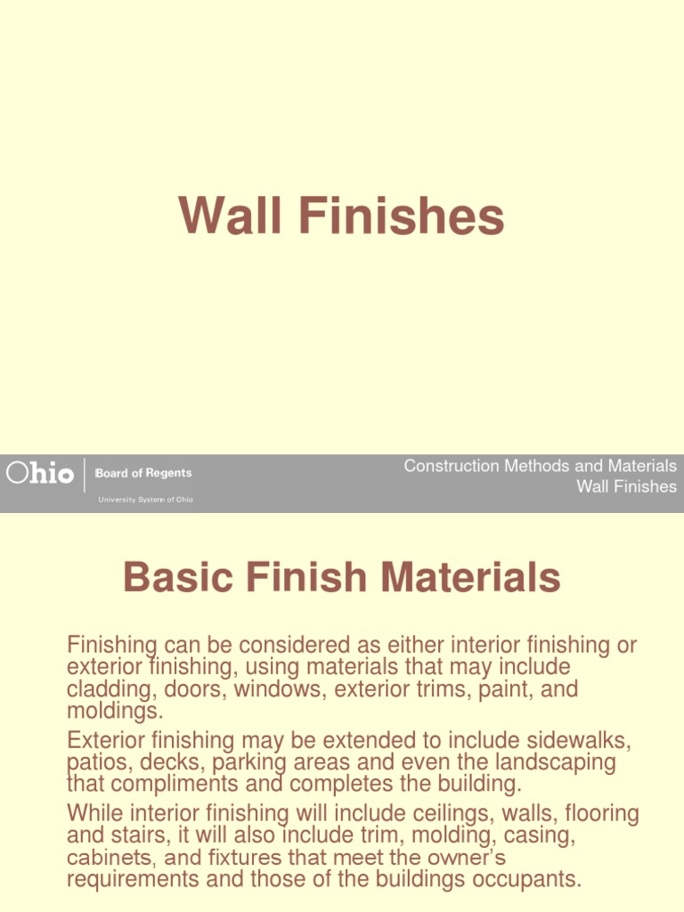Wall Finishes | PDF