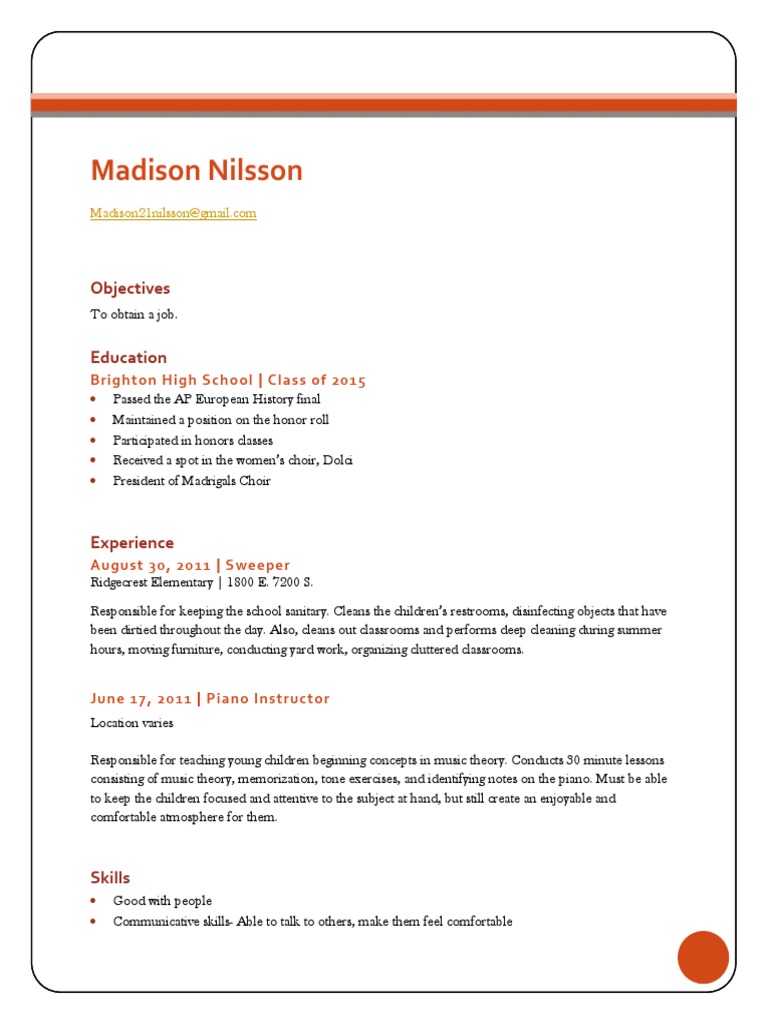 Entry-Level Job Seeker Profile | PDF | Wellness