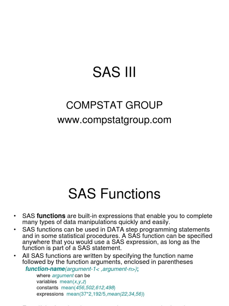 Sas Function Pdf Parameter Computer Programming Function 2785