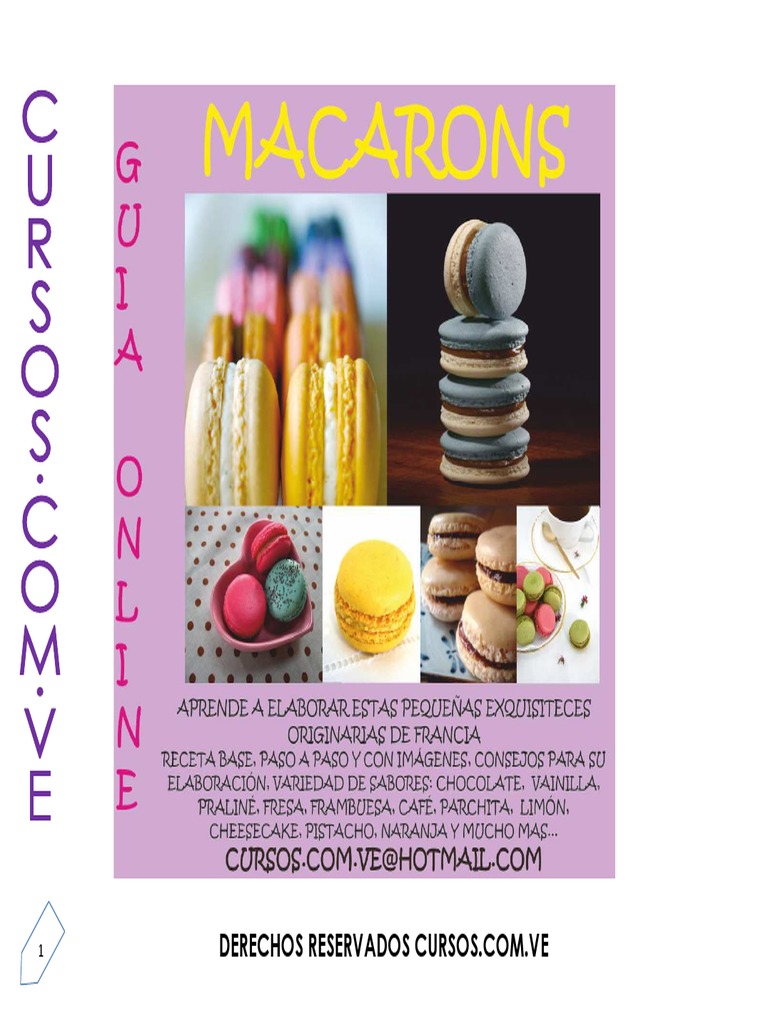 Macarons Historia y Receta Basica | PDF | Macarrón | Crema