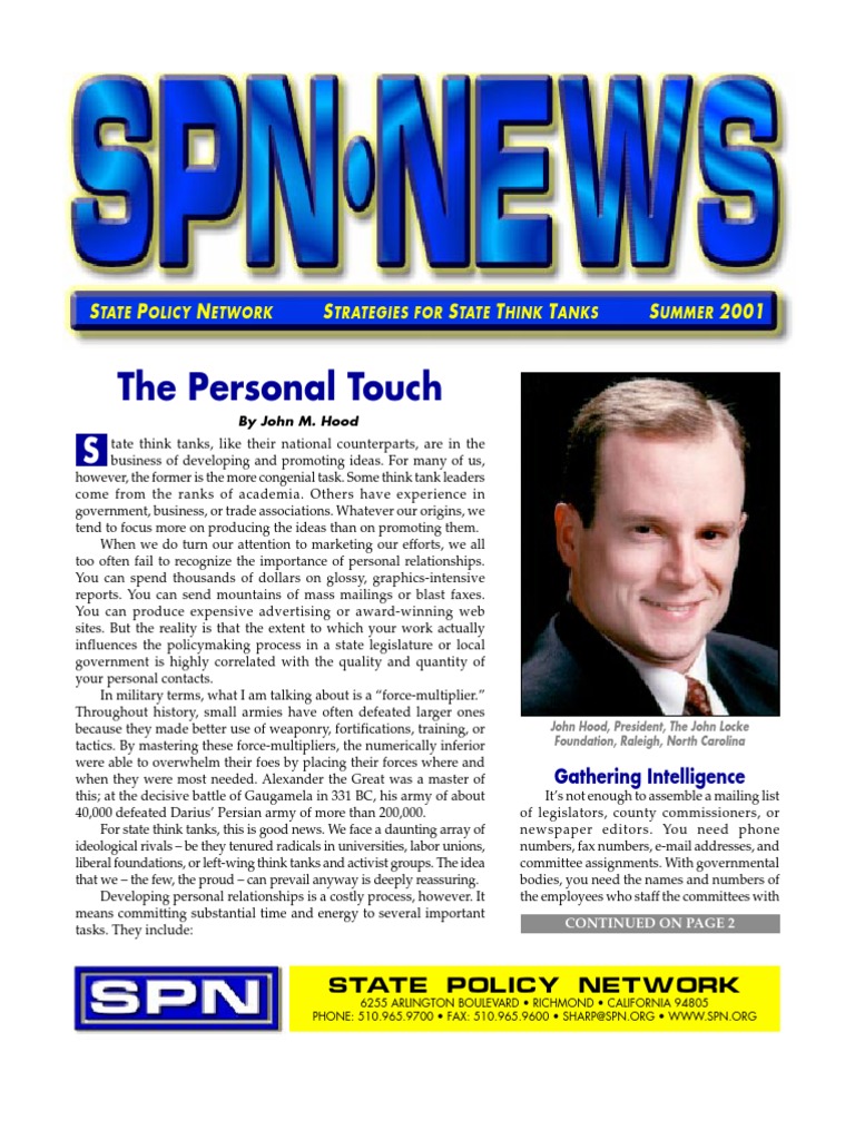 The Personal Touch | PDF | The Heritage Foundation | Think Tank