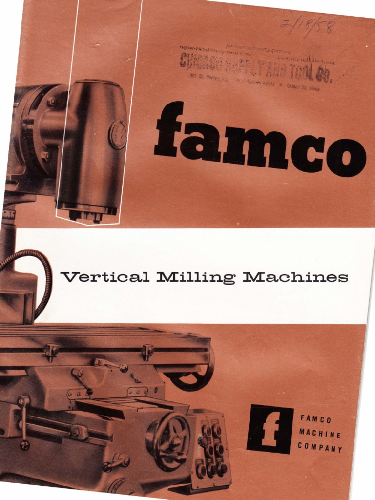 Fresadora FAMCO Model 100 | PDF | Gear | Switch
