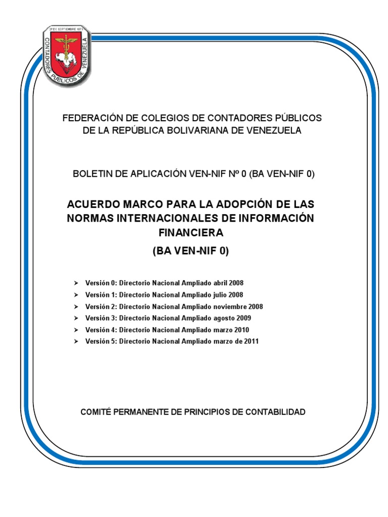 Ba Ven Nif 0 v5 1 | PDF | Principios contables generalmente aceptados ...