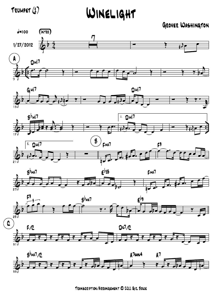Winelight - Trumpet | PDF