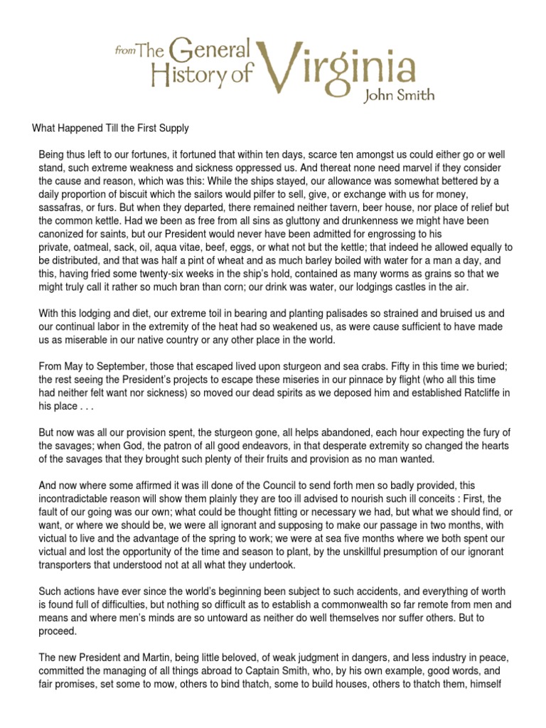 John Smith - The General History of Virginia