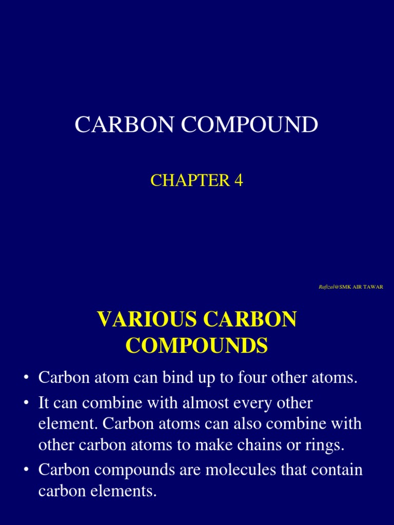 Carbon Compound: Rafizal@SMK AIR TAWAR | PDF | Fat | Soap