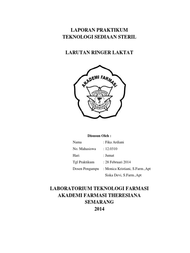 Injeksi Ringer Laktat | PDF