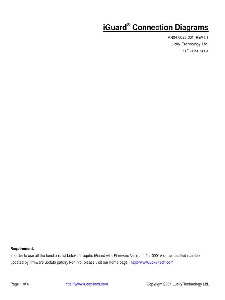 IGuard Connection Diagrams | PDF | Relay | Electrical Connector