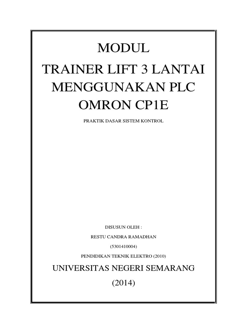 MODUL Trainer Lift 3 Lantai (Repaired) | PDF | Metode & Bahan Ajar