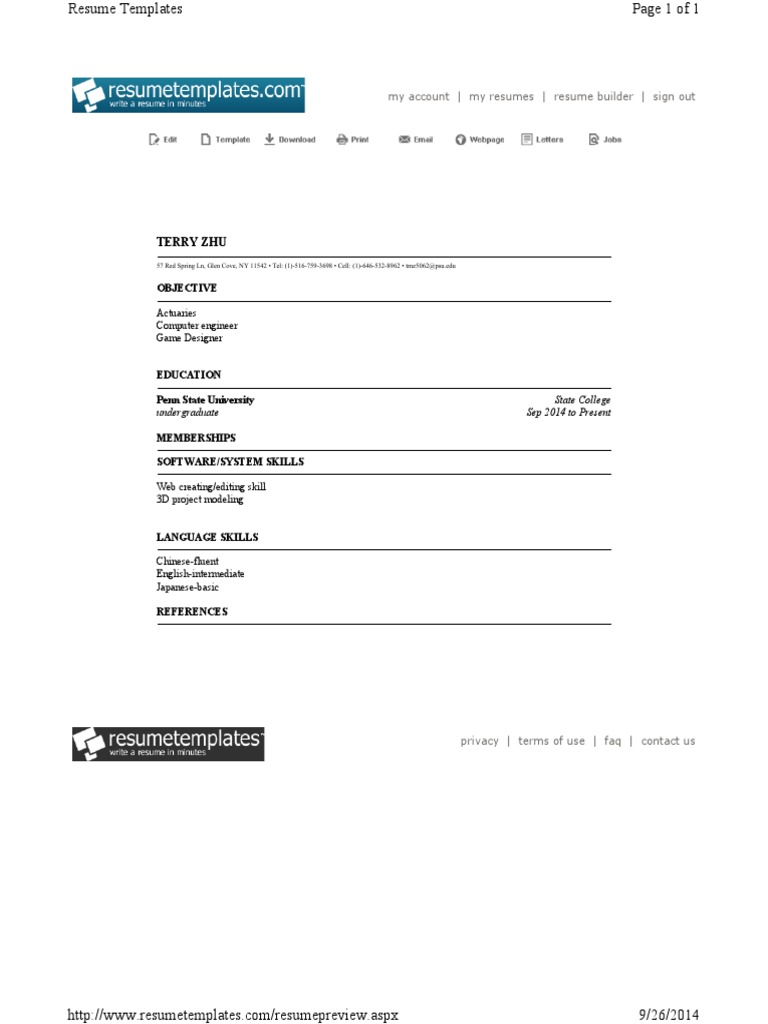 Terry Zhu's Professional Resume | PDF | Career & Growth