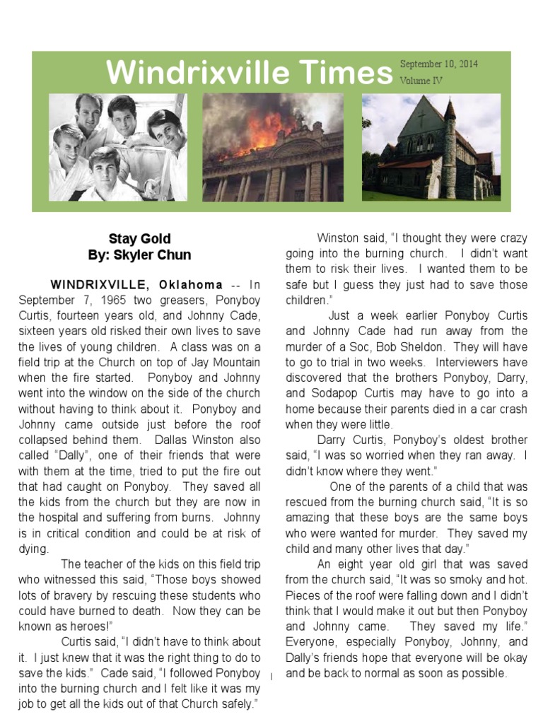 The Outsider's Newspaper Article By: Skyler Chun | PDF | Mystery ...