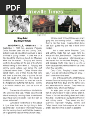 The Outsiders Church Fire Newspaper Article Renovated Buildings And