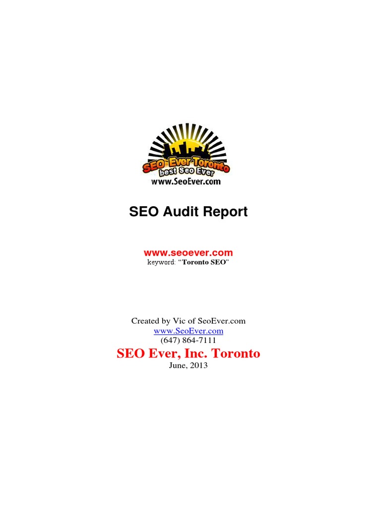 Seo Report Sample | PDF | Search Engine Optimization | Websites
