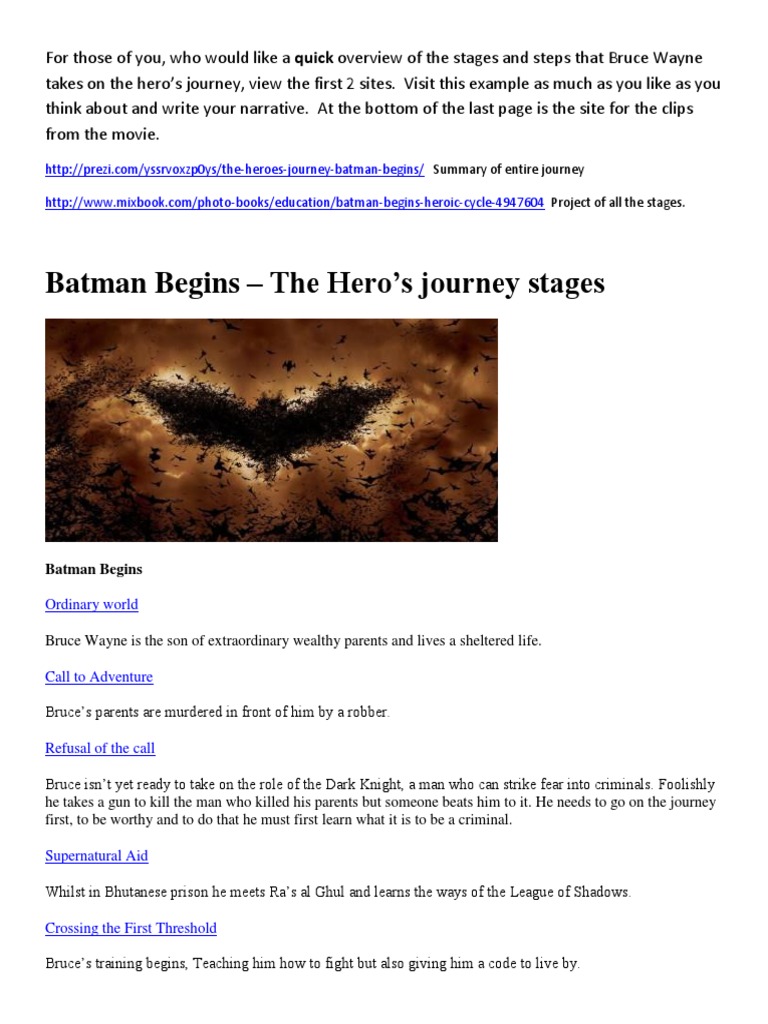 Journey For Batman Begins | PDF | Batman | Superheroes