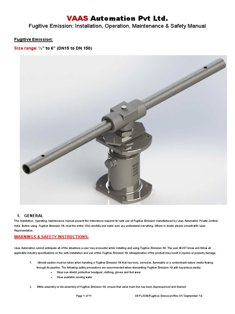 Automation PVT LTD.: Fugitive Emission: Installation, Operation ...