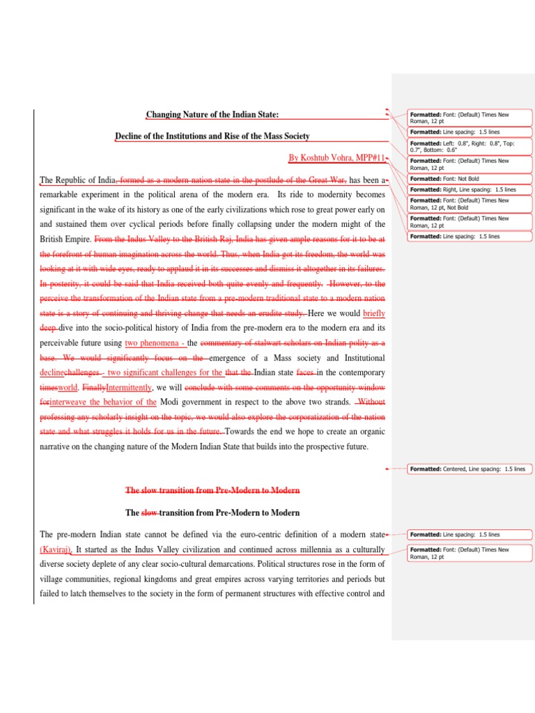 Changing Nature of The Indian State | PDF | Caste | Economic Inequality