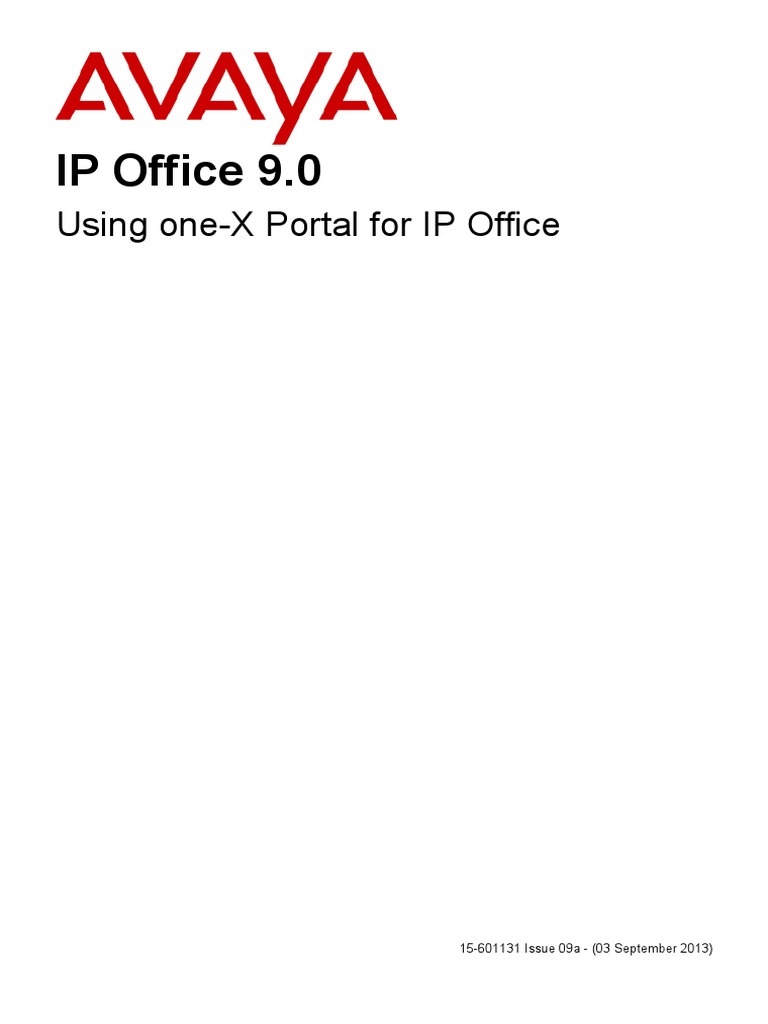 Avaya Using one-X Portal for IP Office | Voicemail | Web Browser