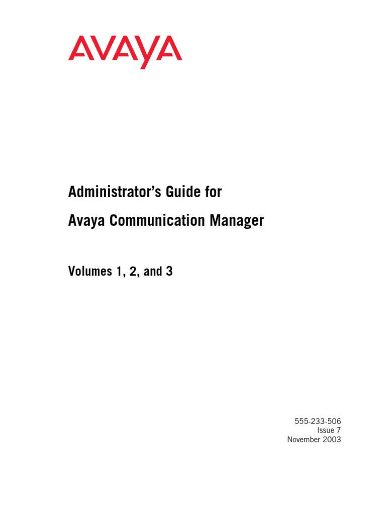 Admin Guide For Avaya Communications Manager | PDF | Computers ...