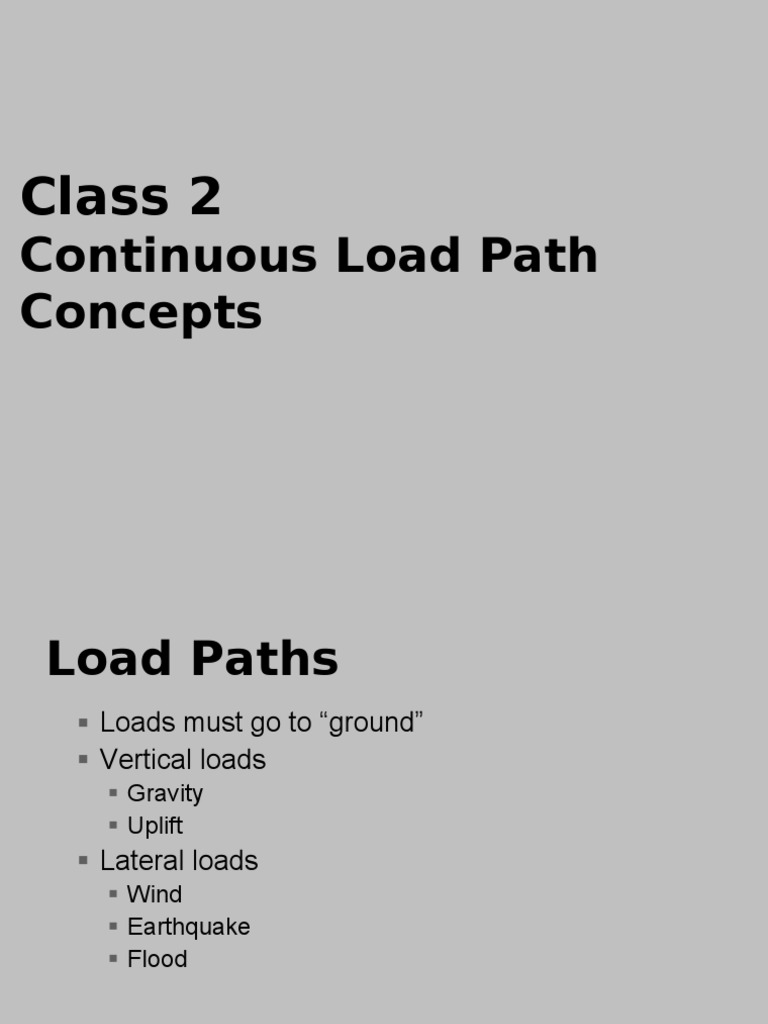 Load Path Concepts | PDF | Deep Foundation | Building Technology