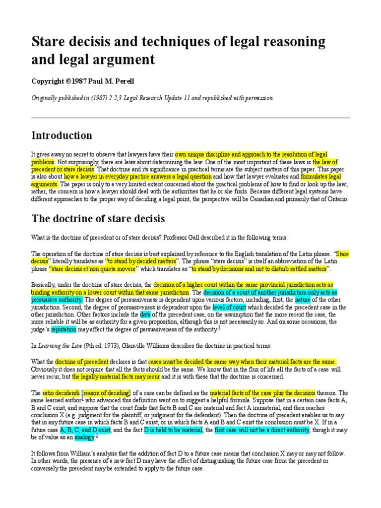 Stare Decisis | PDF | Precedent | Supreme Courts