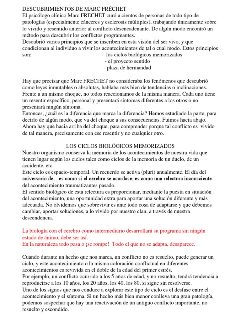 Ciclos Biologicos Memorizados MARC FRÉCHET | PDF | Mente inconsciente ...