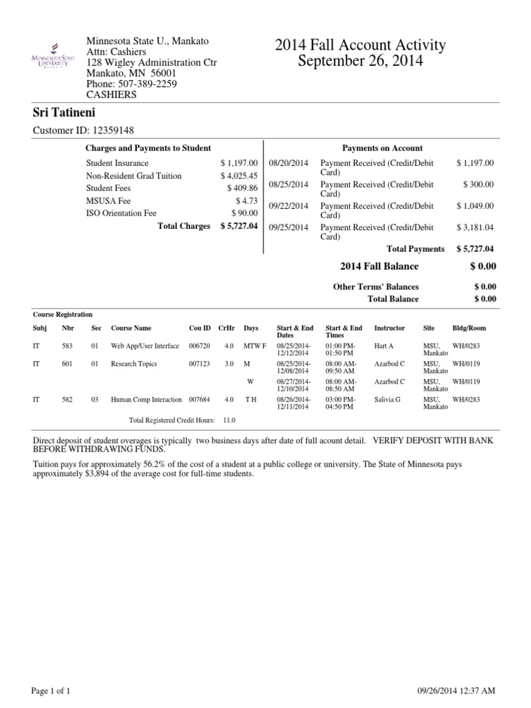 Account Activity | PDF