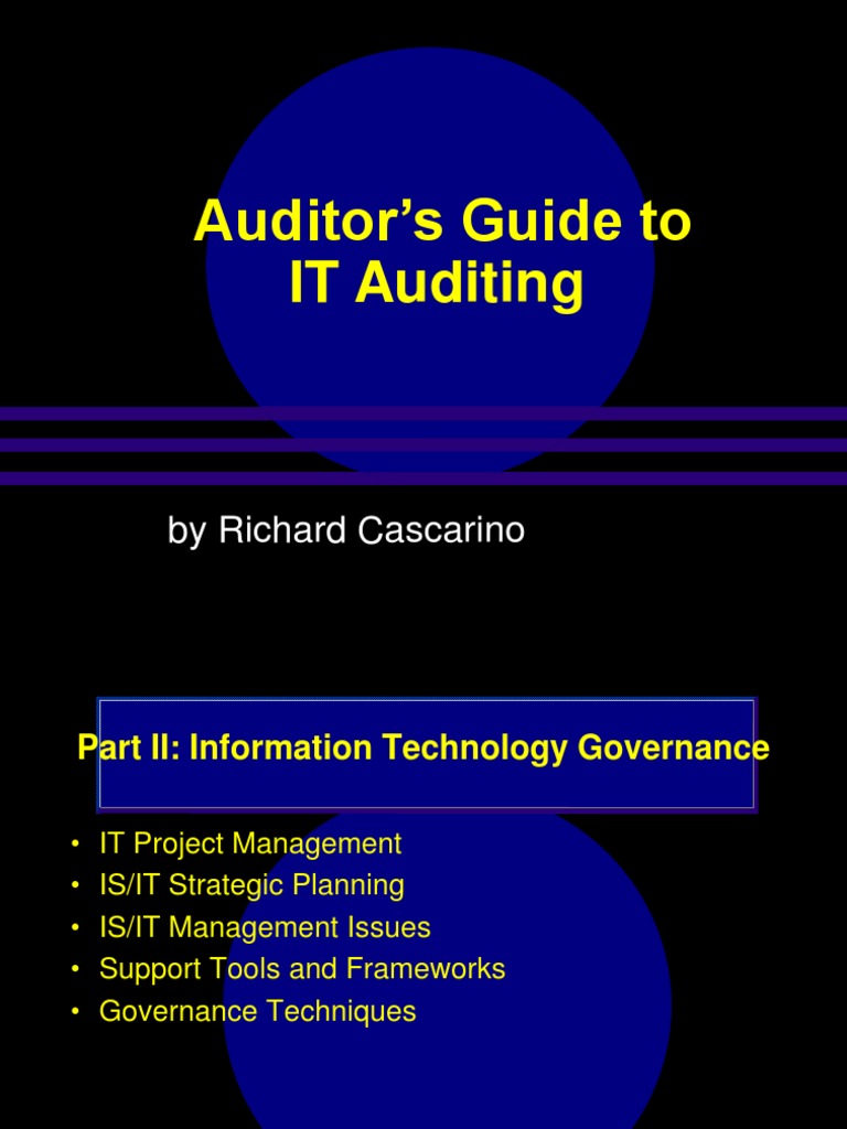 Auditor's Guide To IT Auditing: by Richard Cascarino | PDF | Information Security | Strategic ...
