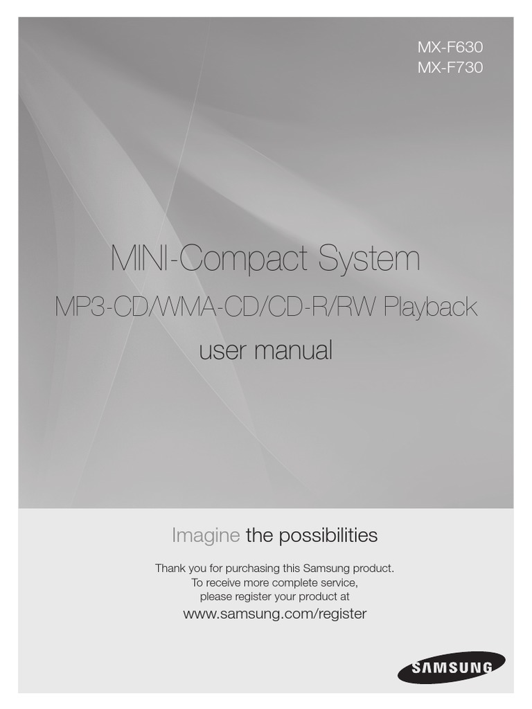 MINI-Compact System: MP3-CD/WMA-CD/CD-R/RW Playback User Manual | PDF ...