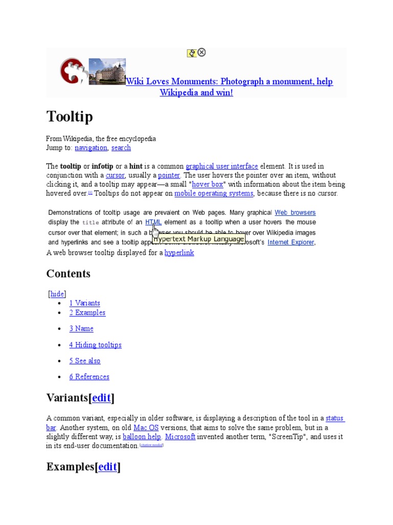 Tooltip: Wiki Loves Monuments: Photograph A Monument, Help Wikipedia ...