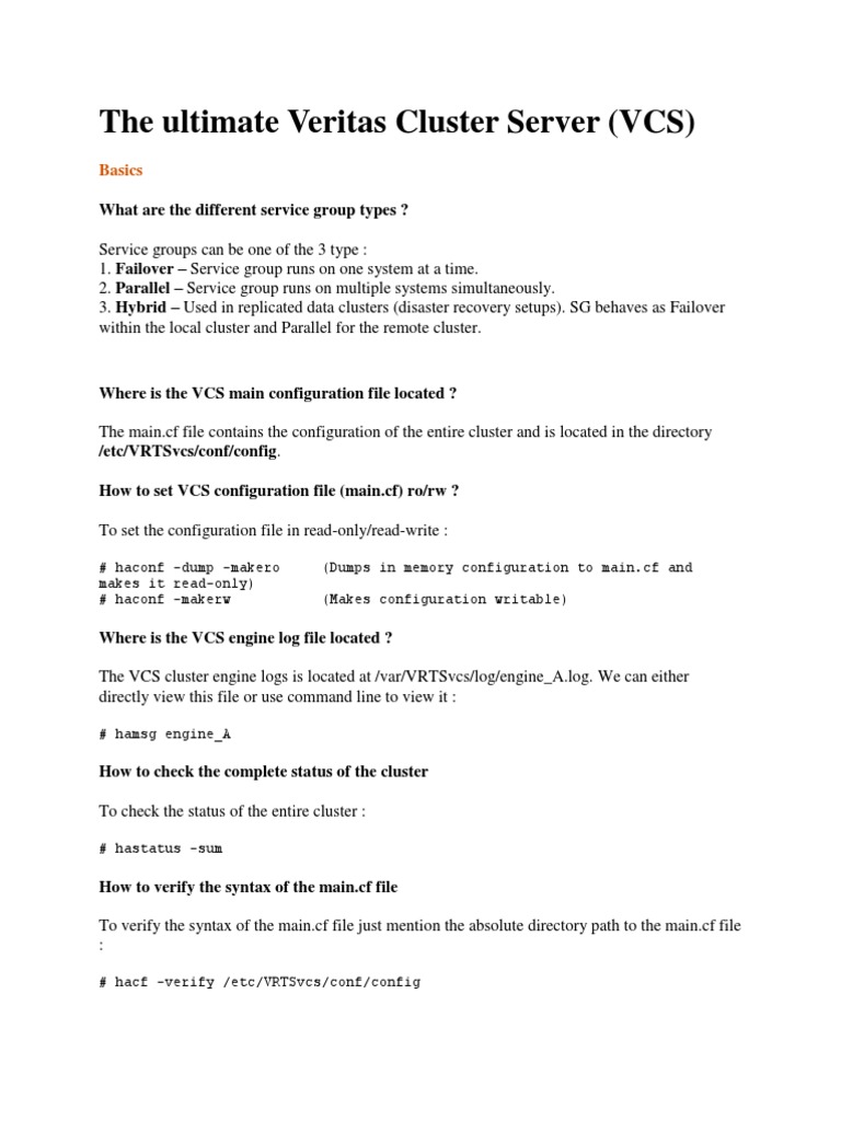 The Ultimate Veritas Cluster Server | PDF | Computer Cluster | Digital ...