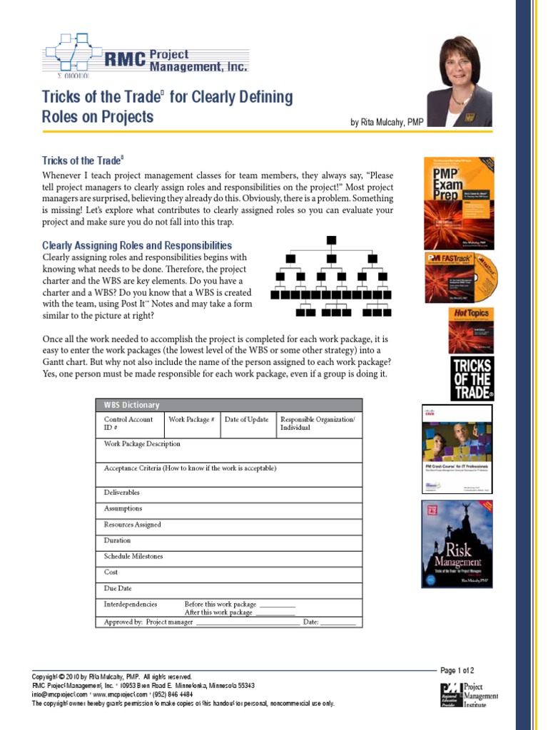 Tricks For Clearly Defining Roles On Projects | PDF | Project ...