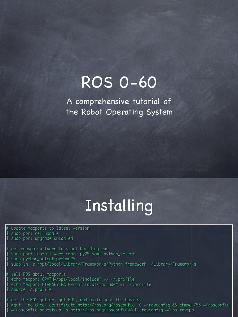 Ros Tutorial Slides | PDF | Software Development | Areas Of Computer Science