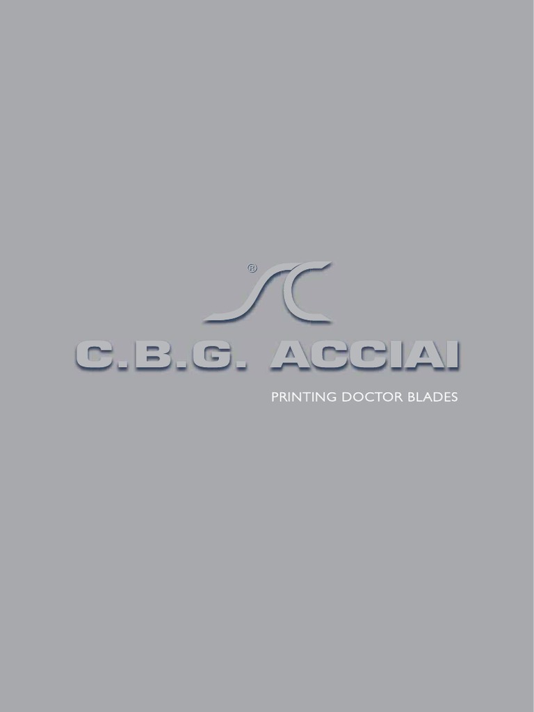CBG Doctor Blades Catalogue PDF | PDF