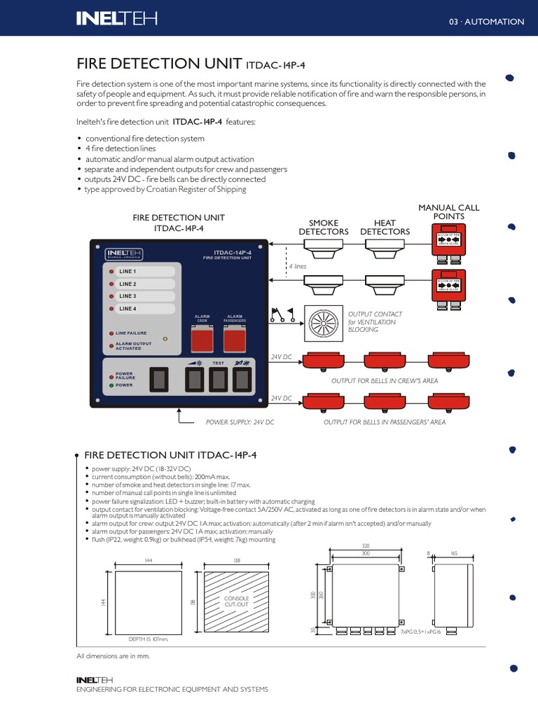Fire Detection Unit: ITDAC-14P-4 | PDF | Power Supply | Electrical ...