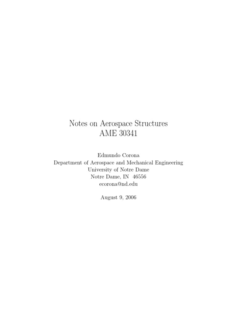 Overview of Aerospace Structures | PDF