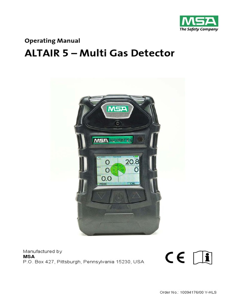 MSA Altair 5 Meter Manual | PDF | Battery Charger | Battery (Electricity)