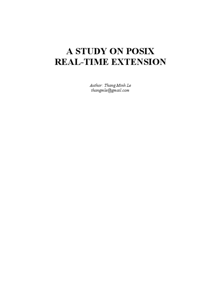 Study 2 POSIX RealTime Extension | PDF | Scheduling (Computing) | Real ...