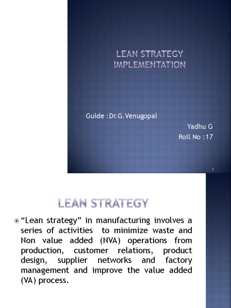 Lean Strategy Implementation Methodology | PDF | Lean Manufacturing ...