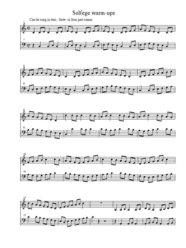 Choral Solfege Warm-Up | PDF