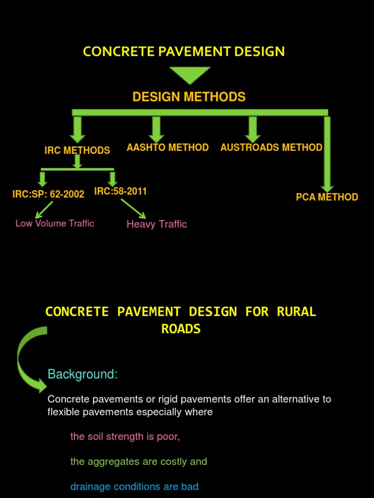 Concrete Pavement Design Methods for Rural Roads | PDF | Road Surface ...