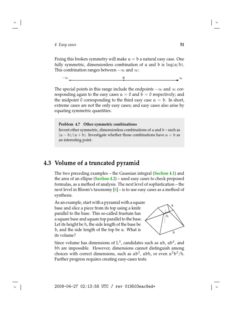 Truncated Pyramid Volume | PDF | Teaching Methods & Materials | Science ...