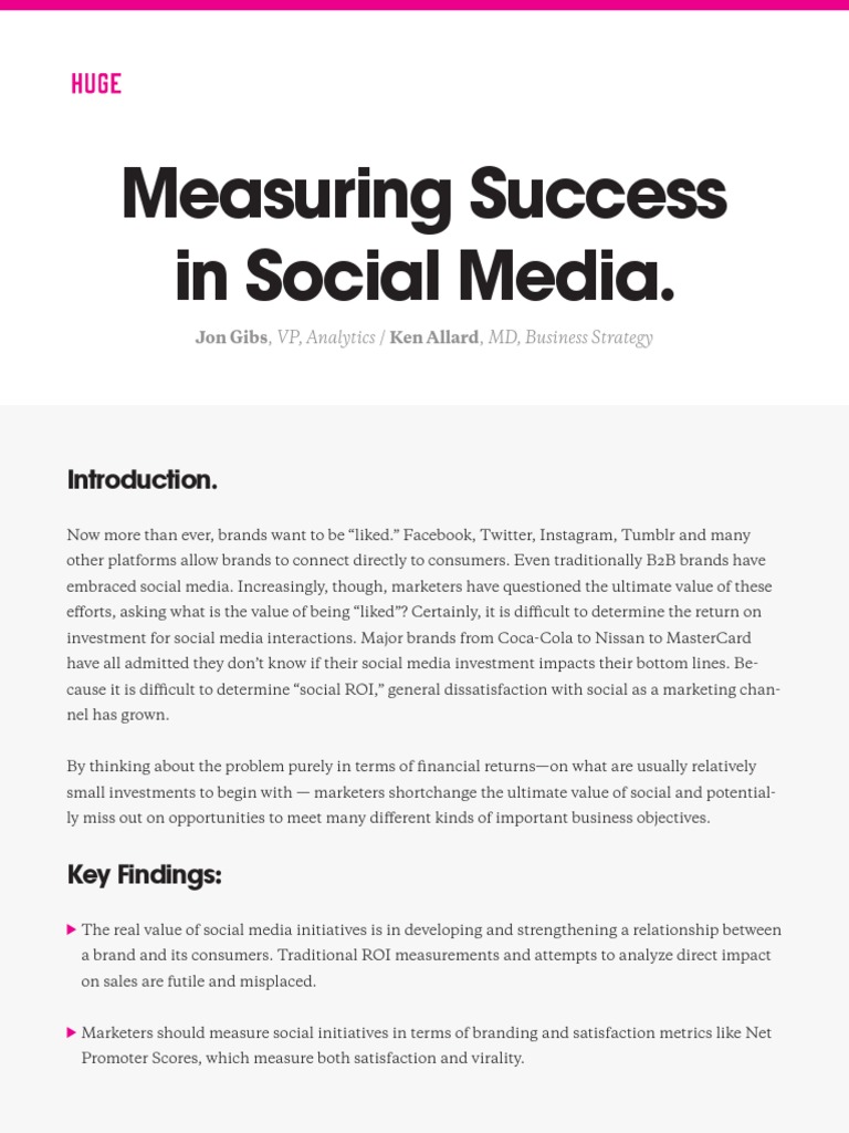 Measuring Success in Social Media | PDF | Social Media | Popular ...