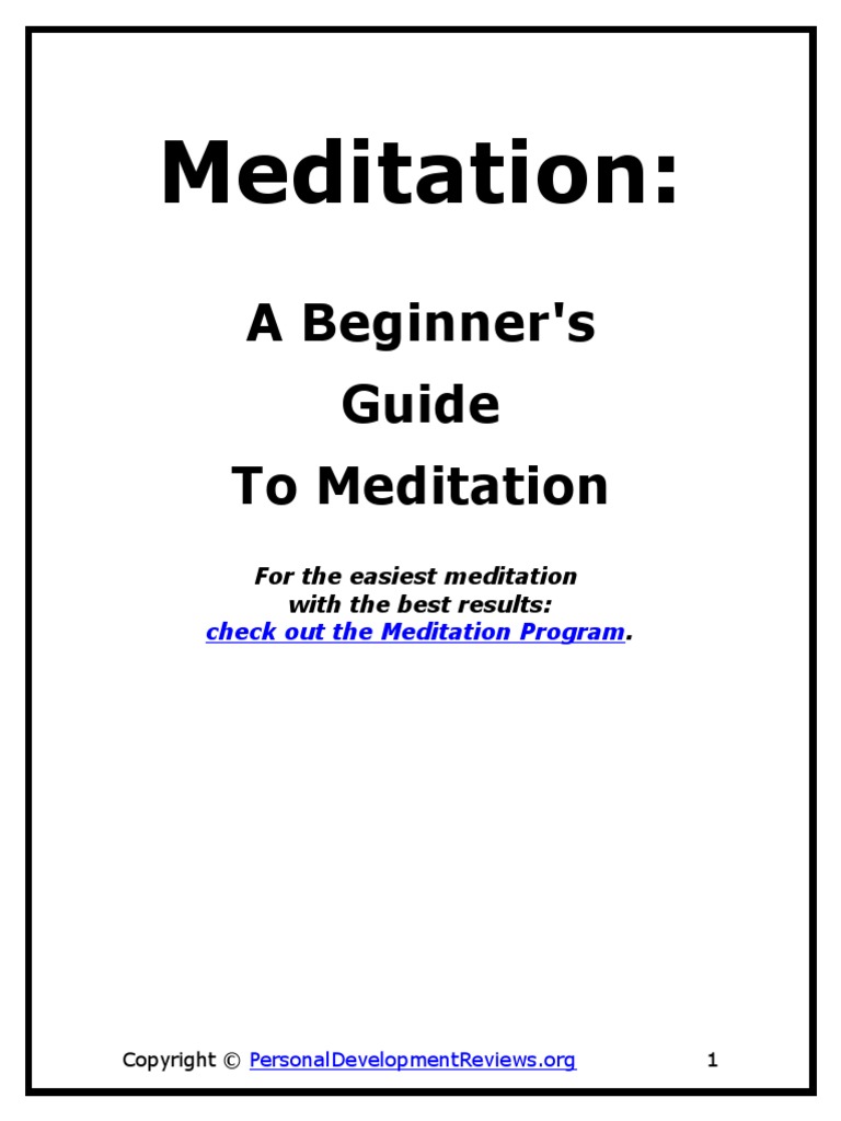 Meditation Guide | PDF | Meditation | Wellness