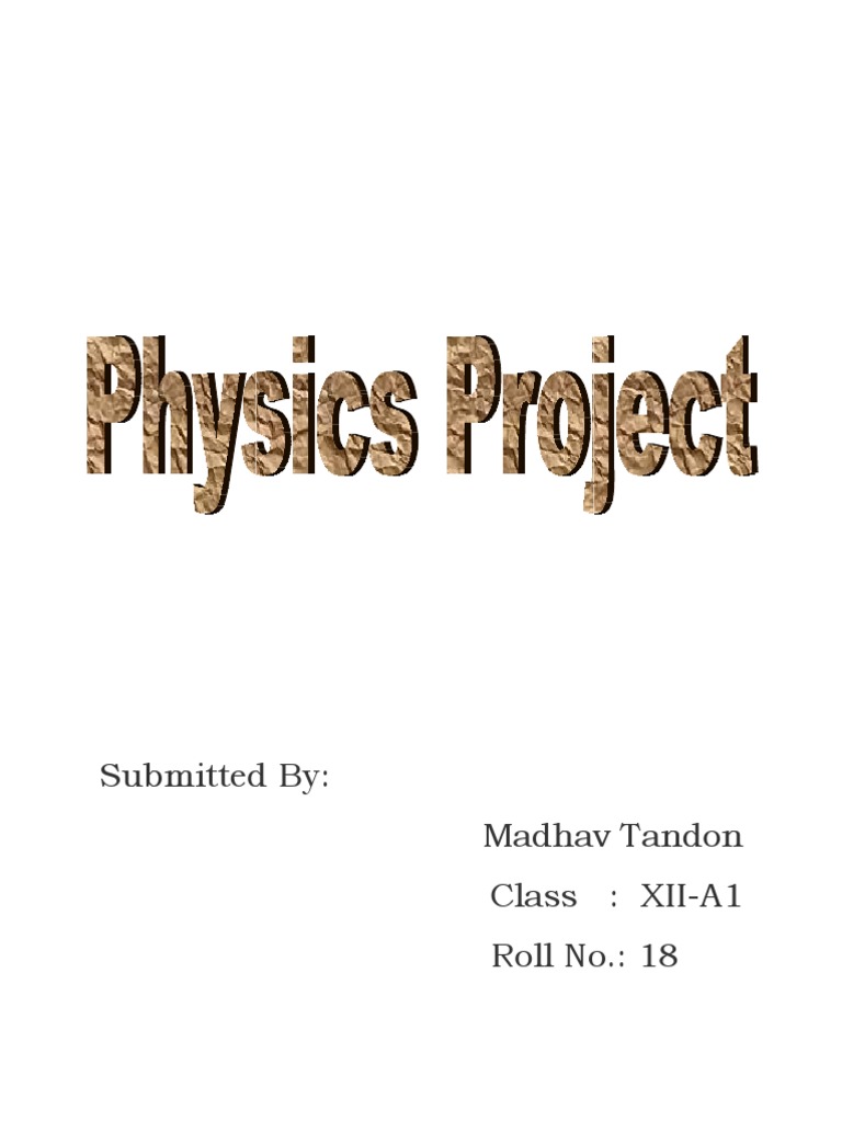 Physics Project | PDF | Refraction | Refractive Index