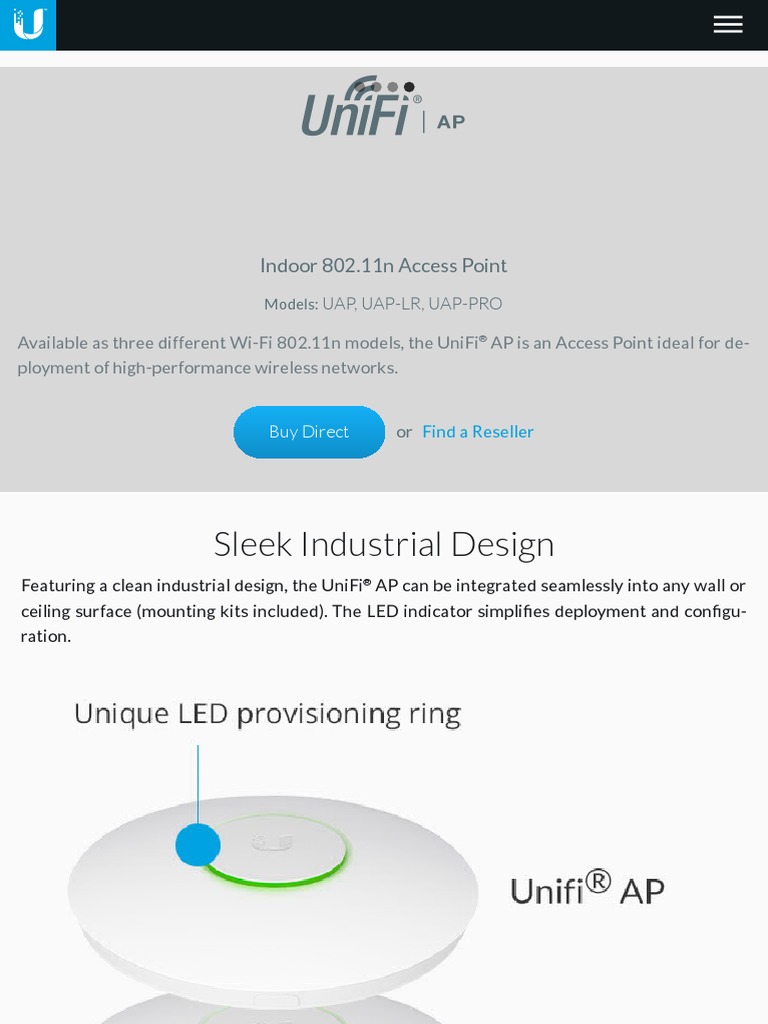 Ubiquiti Networks - UniFi® AP | PDF | Wireless Lan | Wi Fi