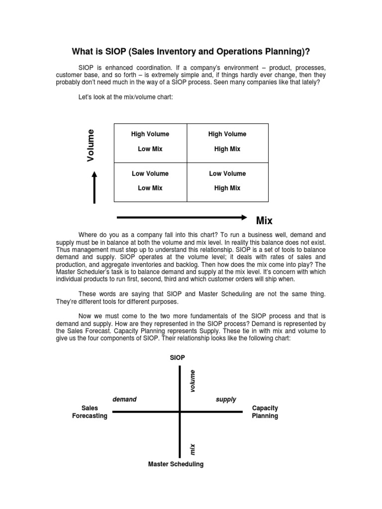 Understanding SIOP in Business Planning | PDF | Inventory | Forecasting