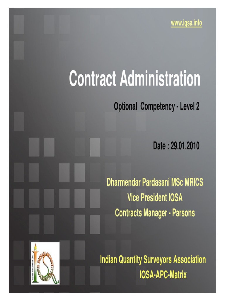 2contract Administration by MR - Dharmendar | PDF | Mediation | Arbitration