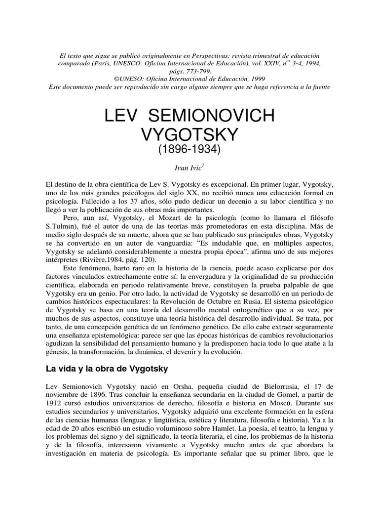 Lev Vygotsky | PDF
