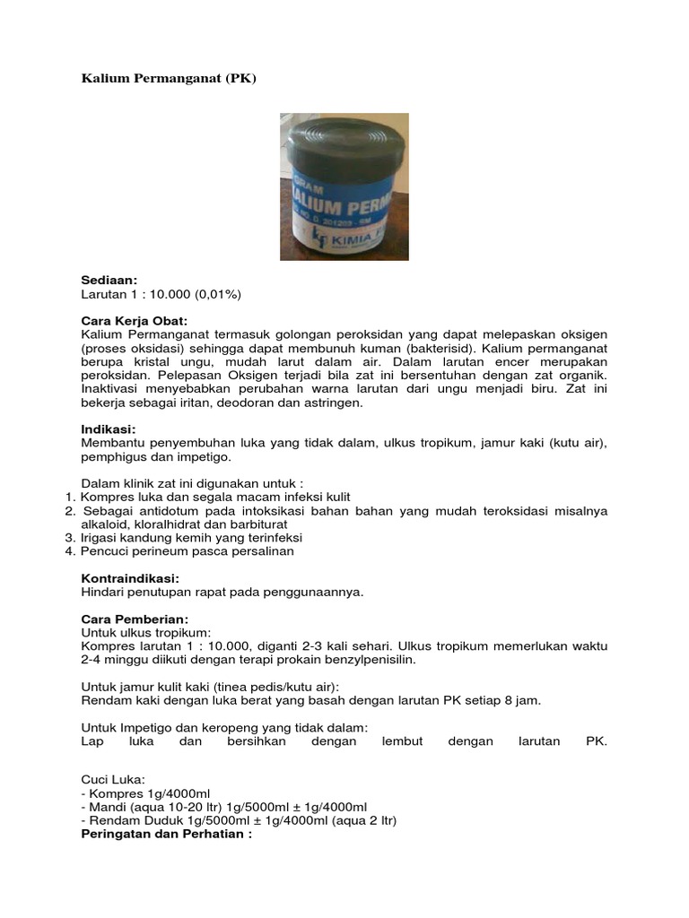 Kalium Permanganat | PDF | Sains & Matematika