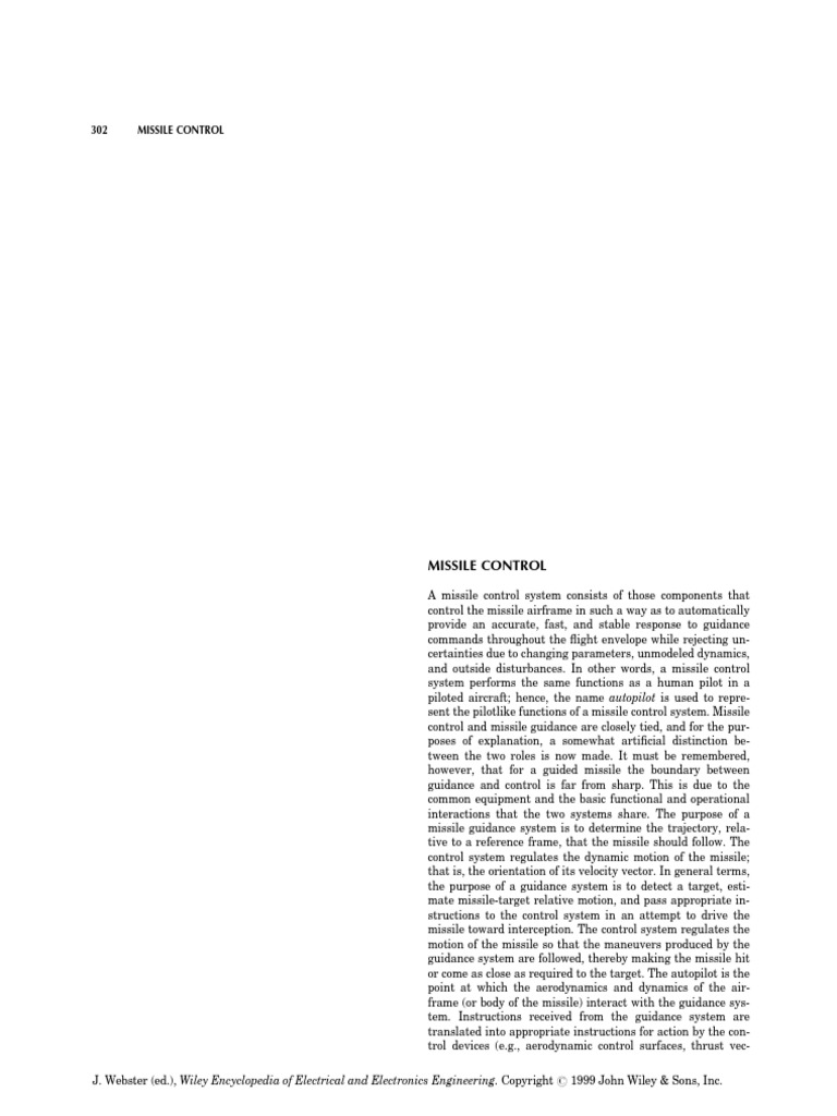 Yang Chen-Missile Control AP N Dynamics | PDF | Flight Control Surfaces ...